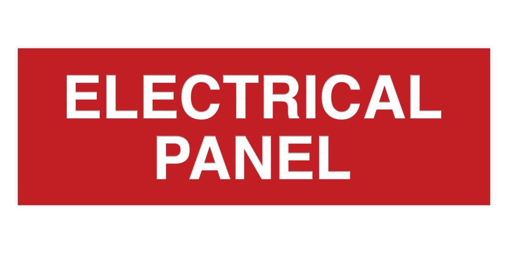 Standard Electrical Panel Sign -Red - Medium 2-3/4" x 7" - Walmart.com