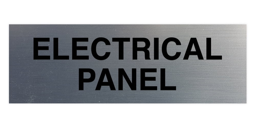 Standard Electrical Panel Sign - Silver - Small 2" x 6" - Walmart.com