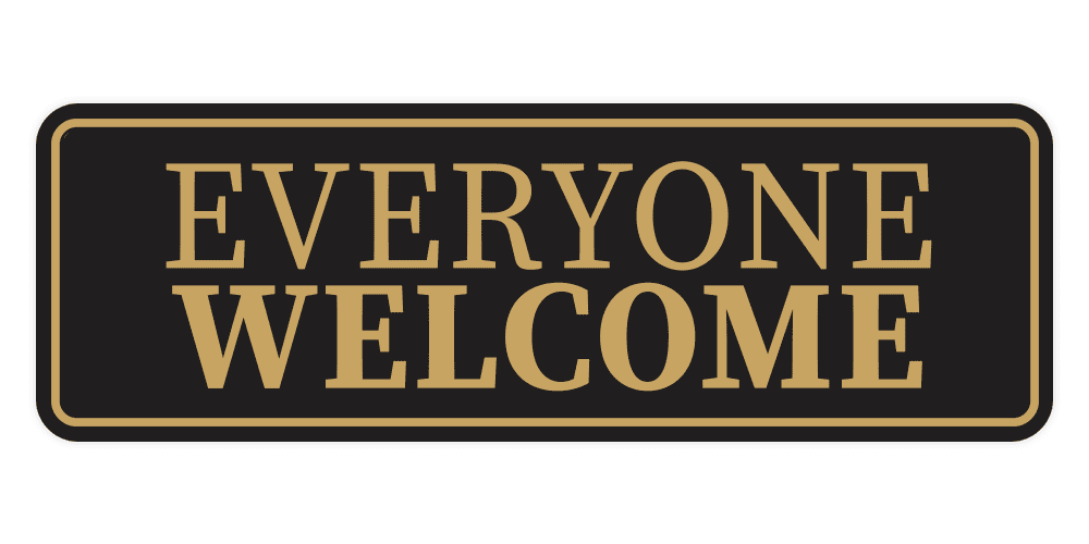 Standard Everyone Welcome Sign (Black Gold) - Large - Walmart.com