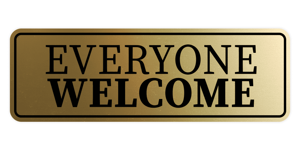 Standard Everyone Welcome Sign (Brushed Gold) - Medium - Walmart.com