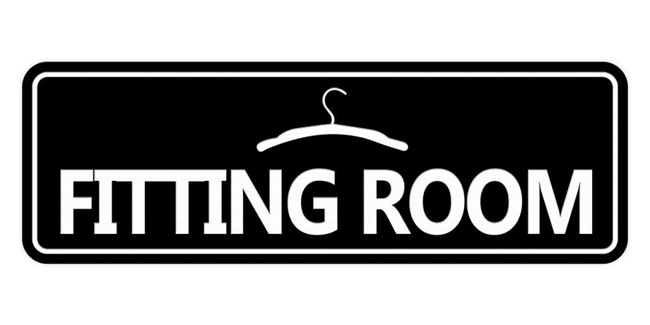 Standard Fitting Room Wall or Door Sign Size: 4 x 16 Inch - Walmart.com