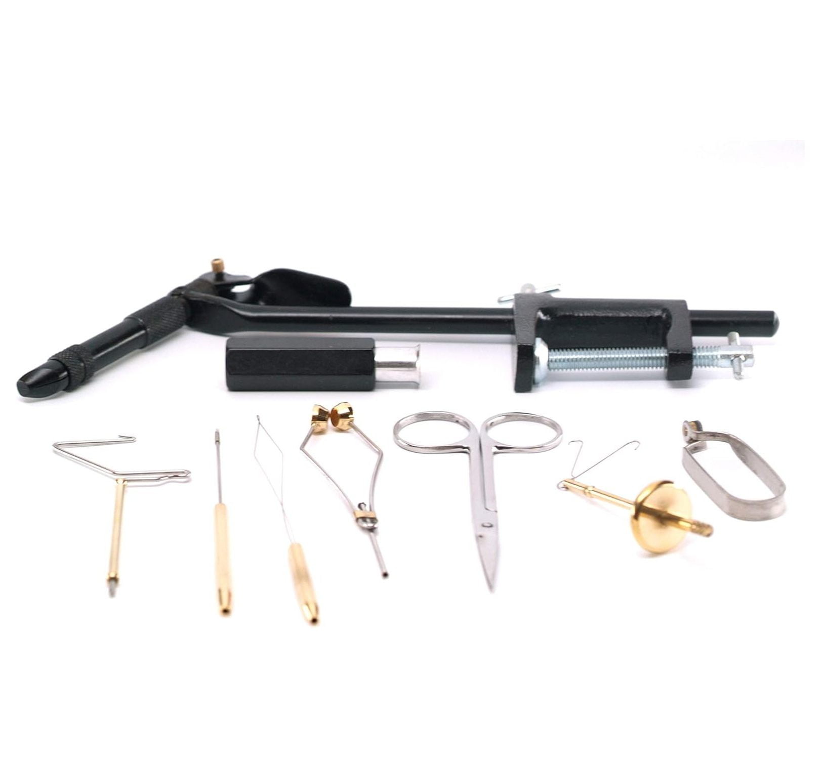 Standard+ Fly Tying Tool Kit with Vise, Tools, and Clamp Base - Plus ...