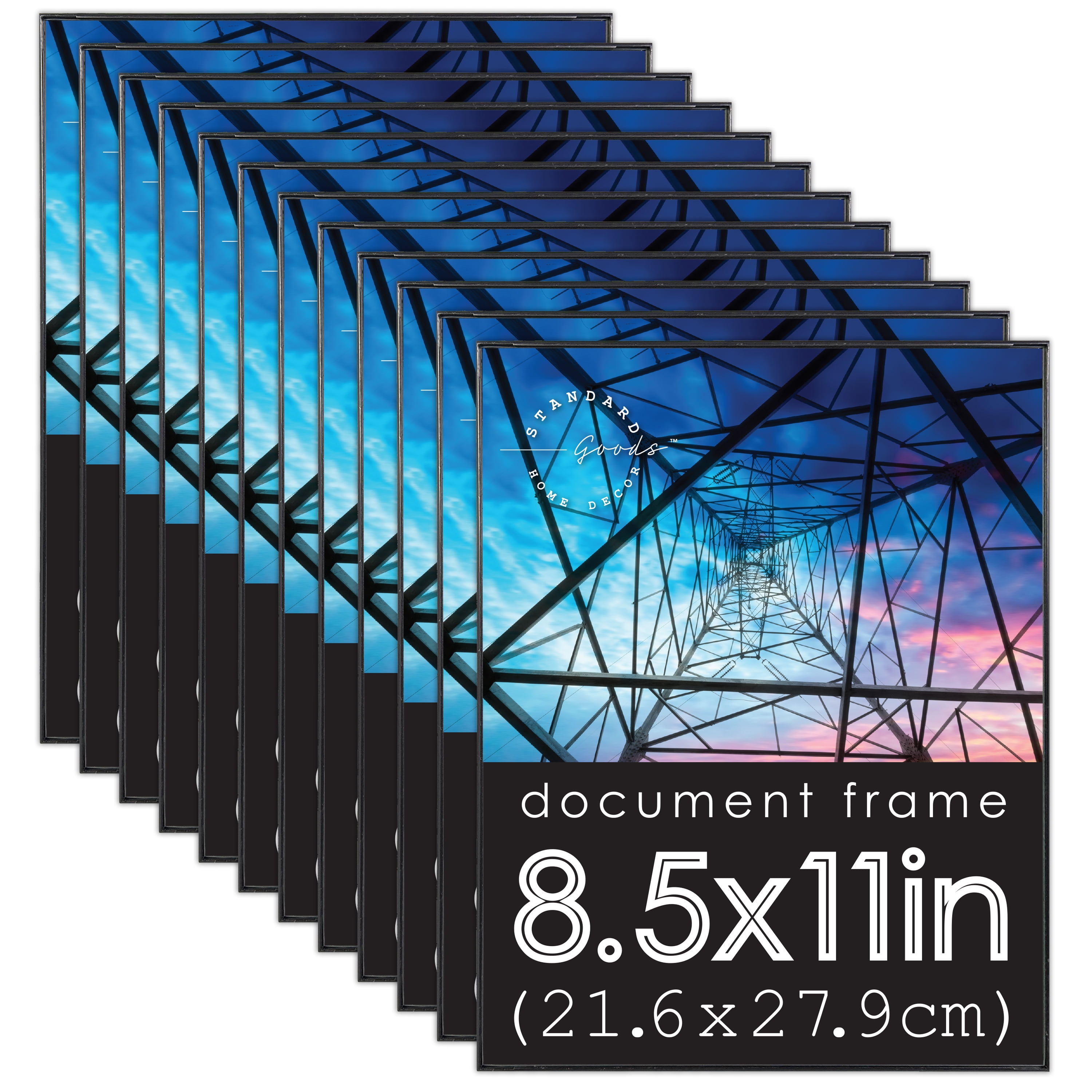 Standard Goods Home Decor 8.5x11 inch Black Front Loading Document ...