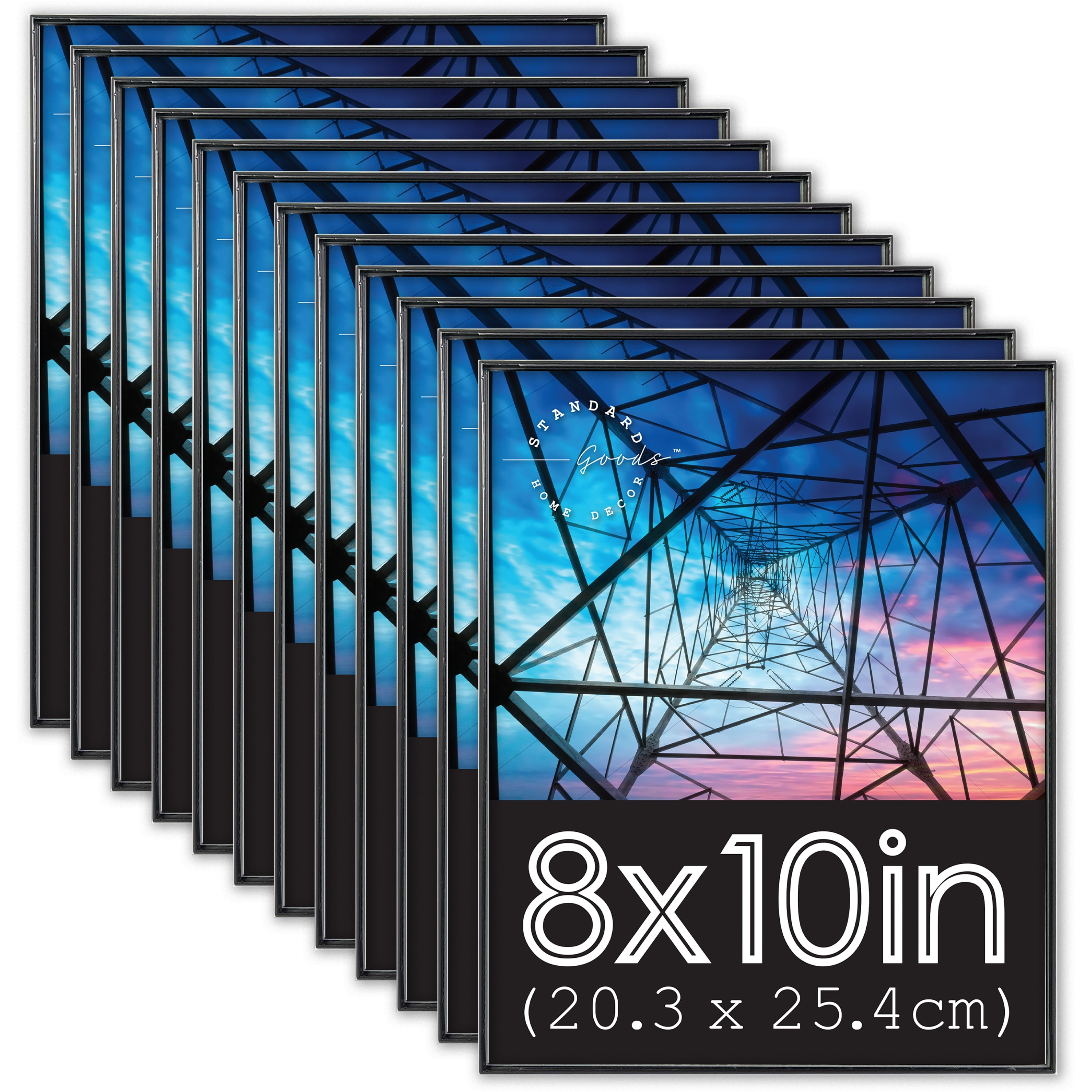 Standard Goods Home Decor 8x10 inch Black Front Loading Frame, 12-Pack ...