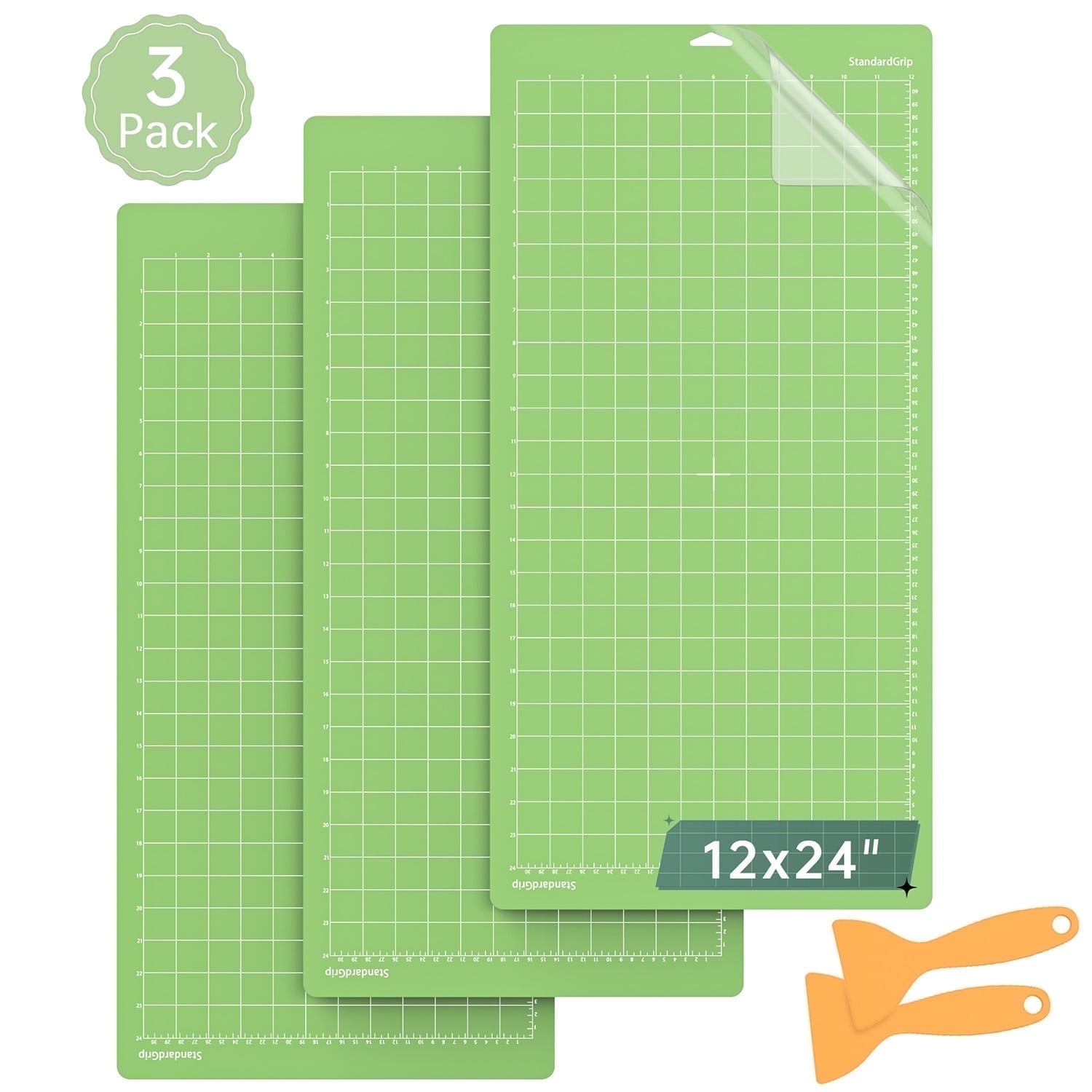 Standard Grip Cricut Mat, 3 Pack 12x24in Craft Cutting Mat for Cricut ...