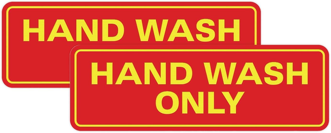 Standard Hand Wash Wall or Door Sign | Kitchen Sink Sign with Easy ...