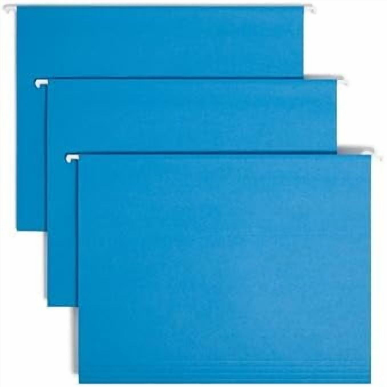 Standard Hanging File Folders, 25 Count, Sky Blue, 1/5-Cut Adjustable ...