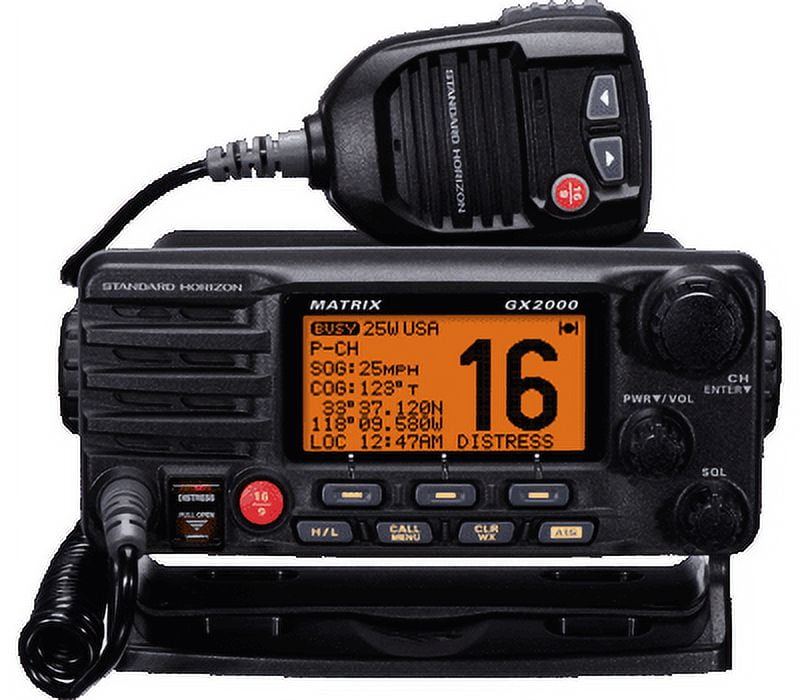 Standard Horizon GX2000B VHF, Matrix, w/Hailer, Opt Remote, Black ...