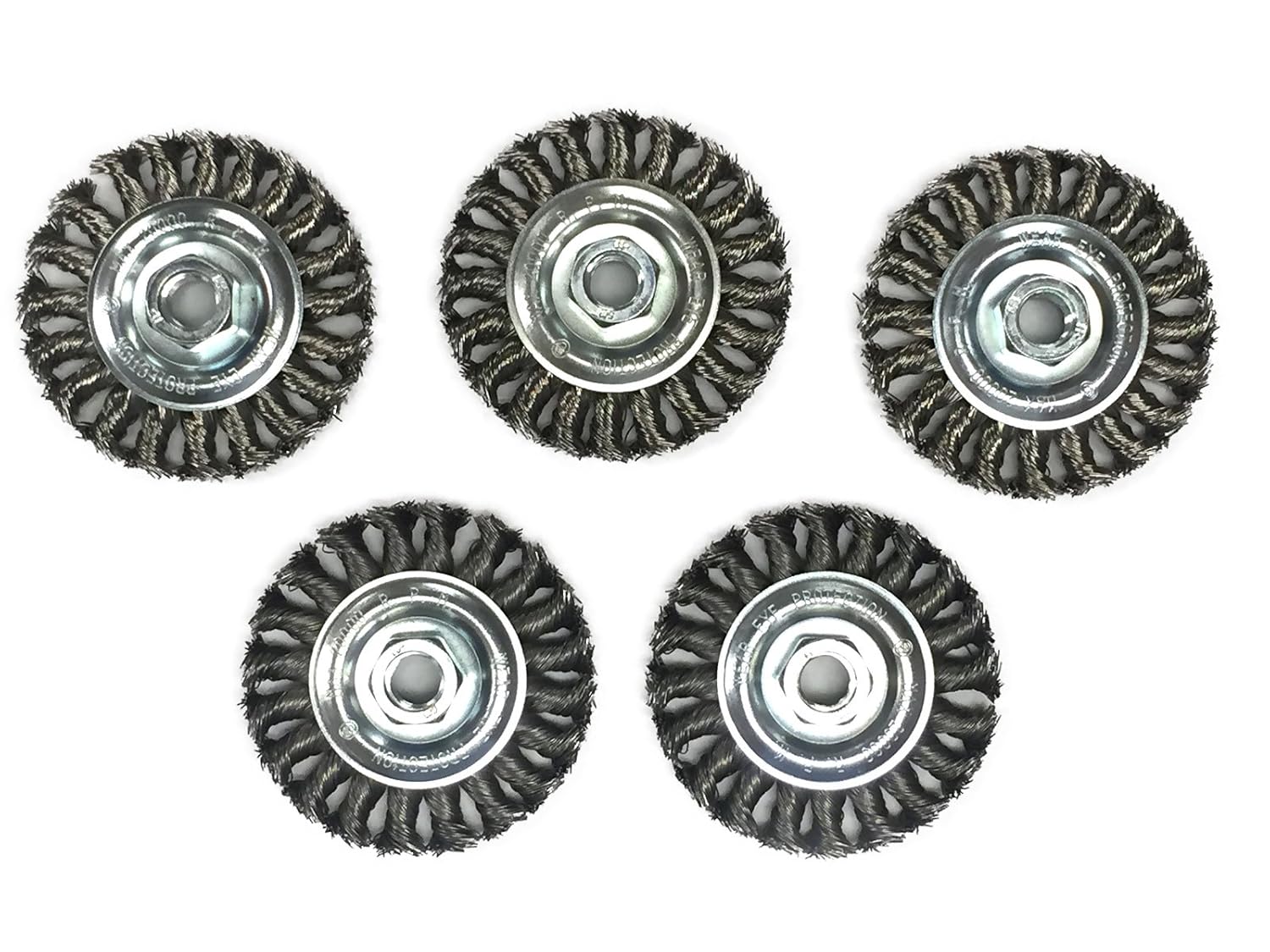 Standard Knot Wire Wheel with Arbor 5/8"-11 Thread, for Weld Cleaning ...