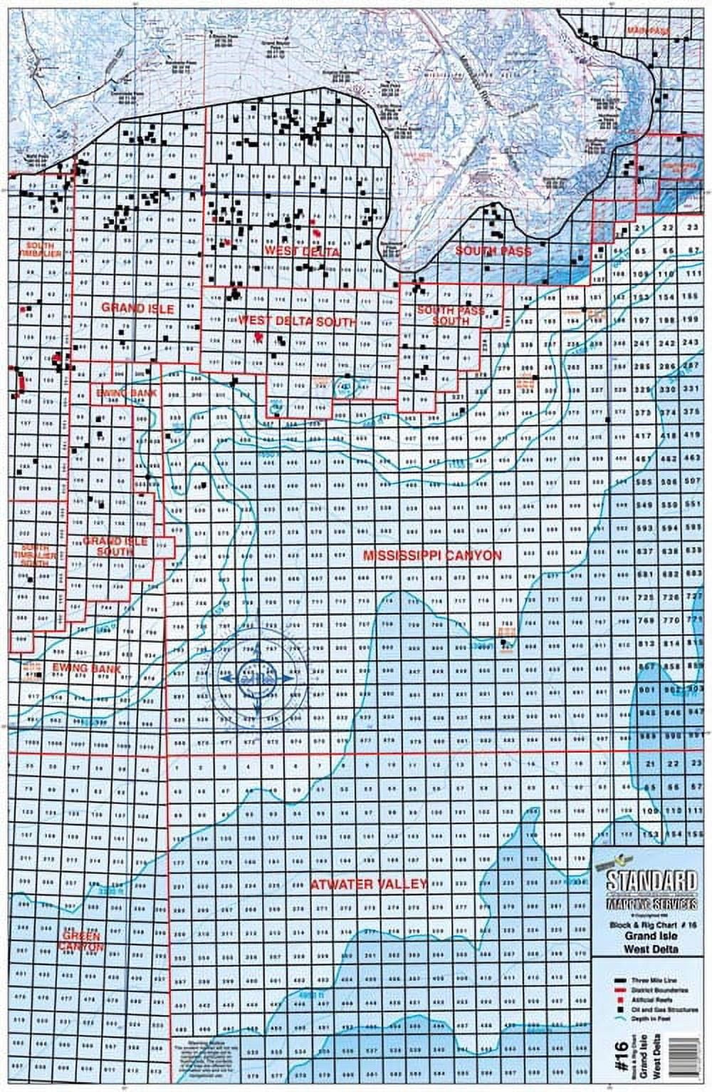 Standard Laminated Map Block & Rig Chart M016 - Walmart.com