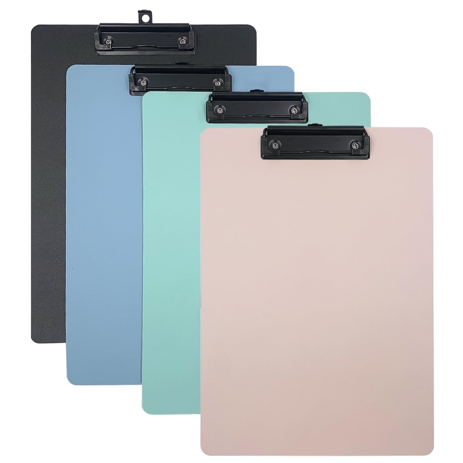 Standard Letter Size Plastic Clipboards 4-Pack, A4 Document Clip Boards ...