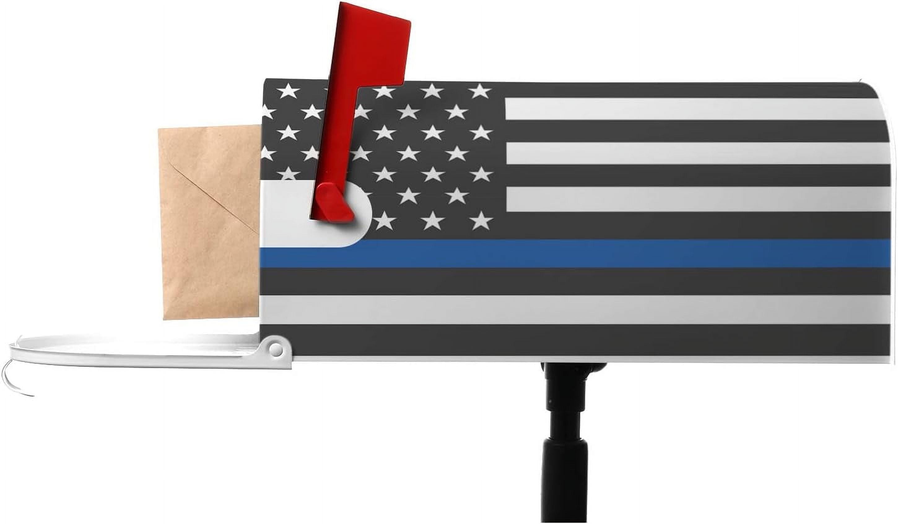 Standard Mailbox Cover American Police Flag Magnetic Mail Cover Letter ...