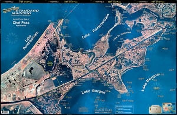 Standard Map M007 Laminated Chef Pass/Rigolets Fishing Map - Walmart.com