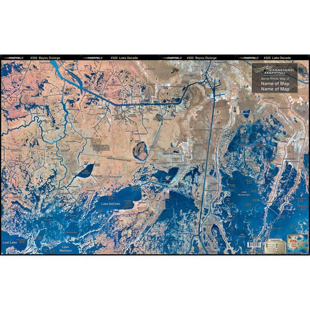 Standard Map M020 Laminated Bayou Dularge Fishing Map - Walmart.com