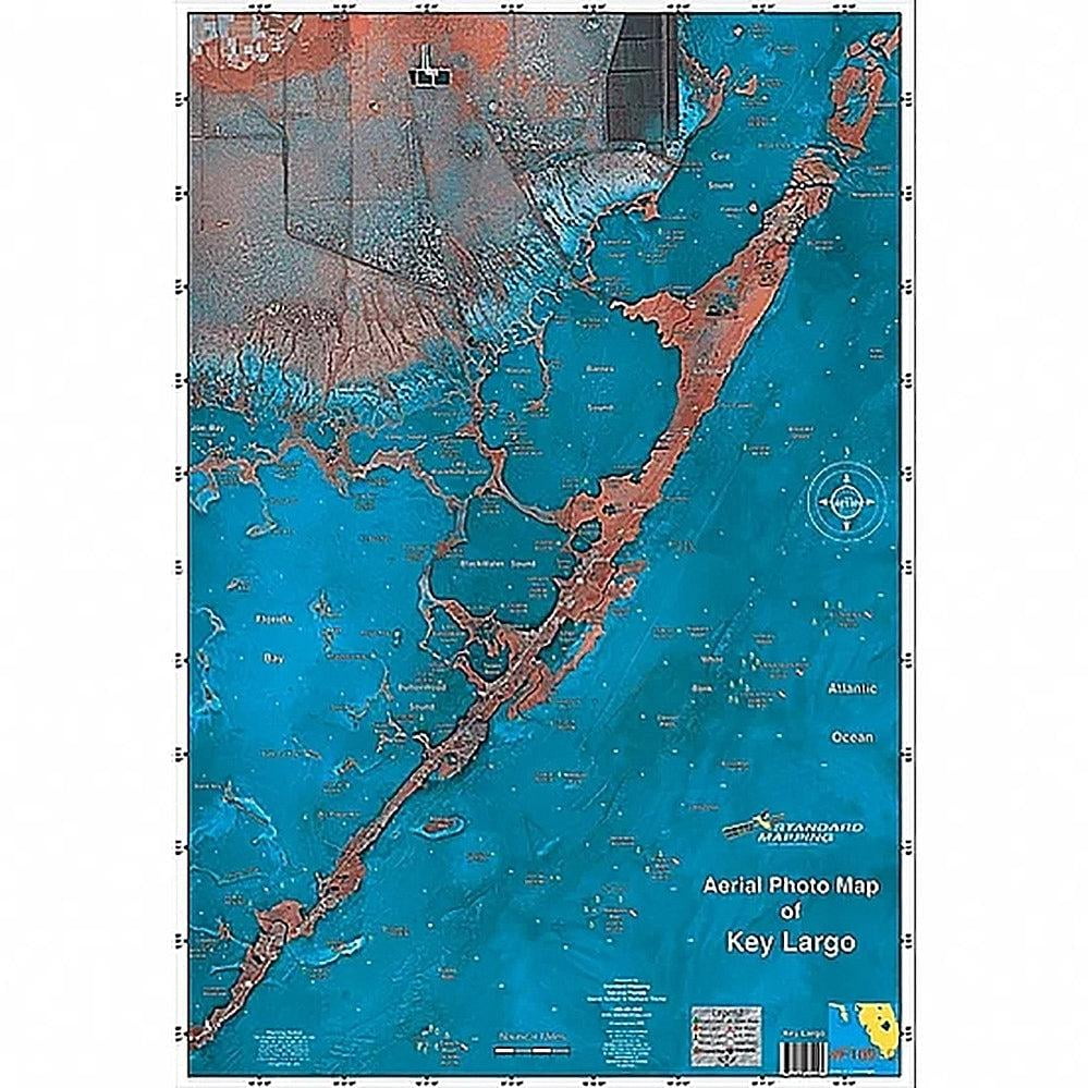 Standard Map MF109 Laminated Key Largo Fishing Map - Walmart.com