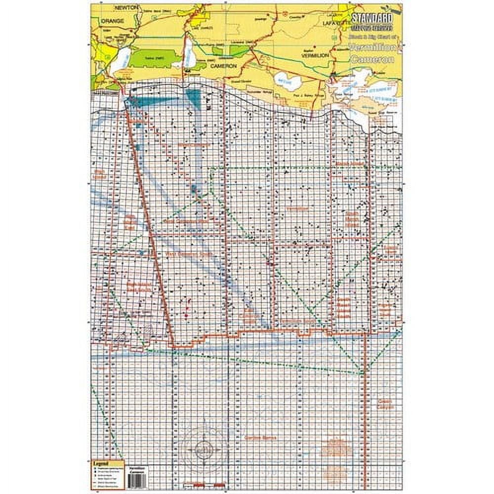 Standard Map SM037 Standard Laminated Map, Vermillion To Cameron Rig ...