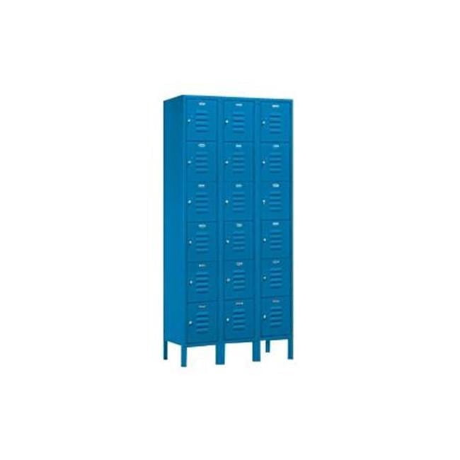 Standard Metal Locker - Blue - 36in.W x 78in.H x 15in.D - Walmart.com