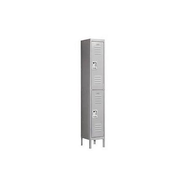 Standard Metal Locker-Double Tier-1 Wide-Gray-Assembled - Walmart.com