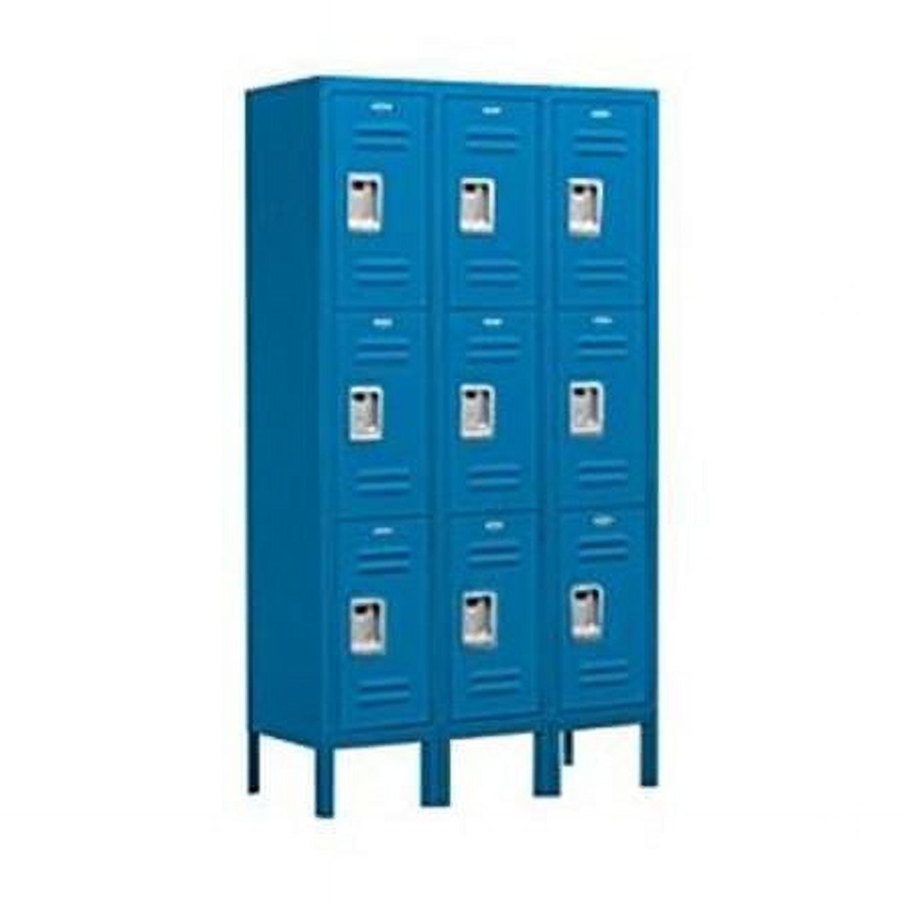 Standard Metal Locker-Triple Tier-3 Wide-Blue-Unassembled - Walmart.com
