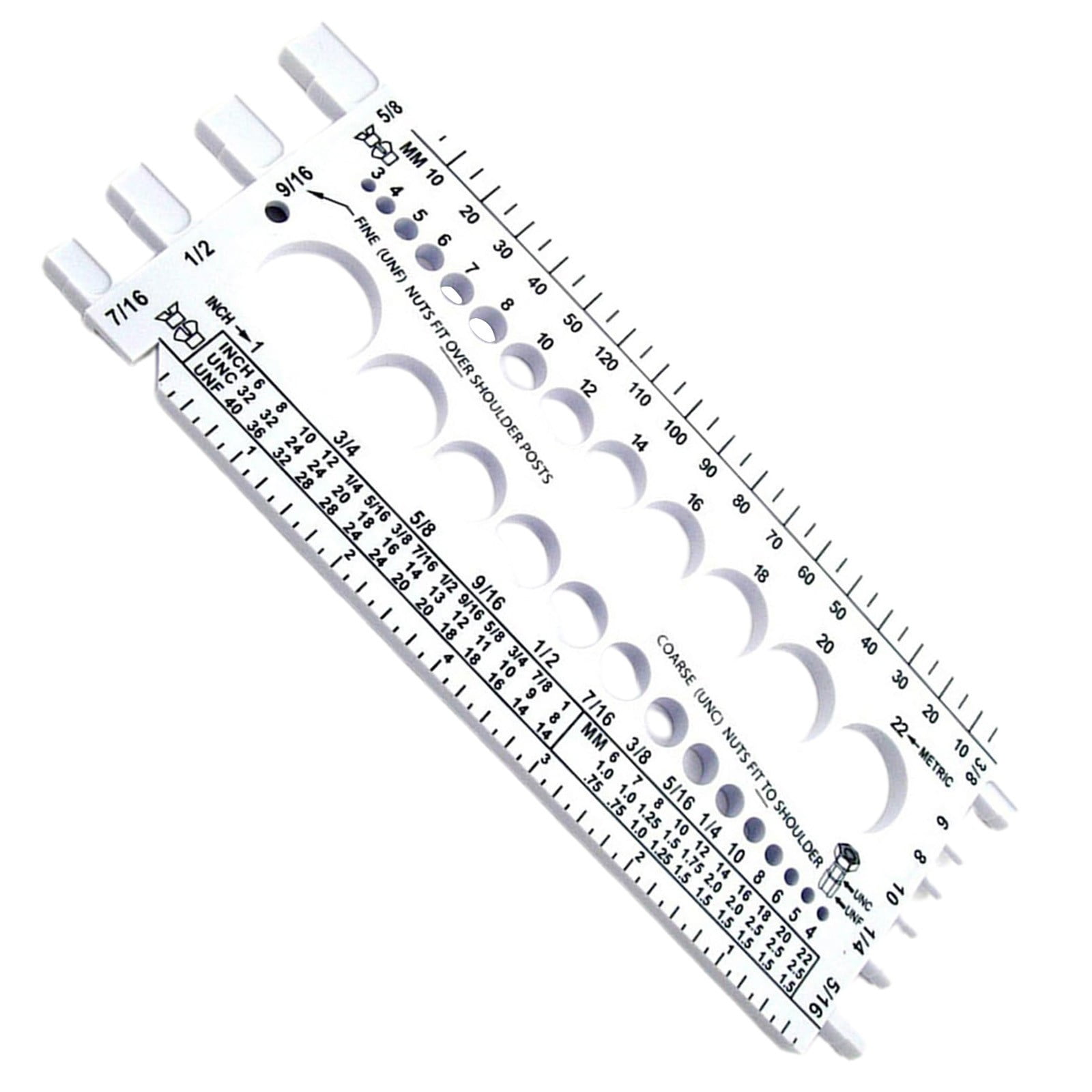 Standard Metric Thread Gauge, Bolt Measuring Tool Kit Multi-Tool Inch ...