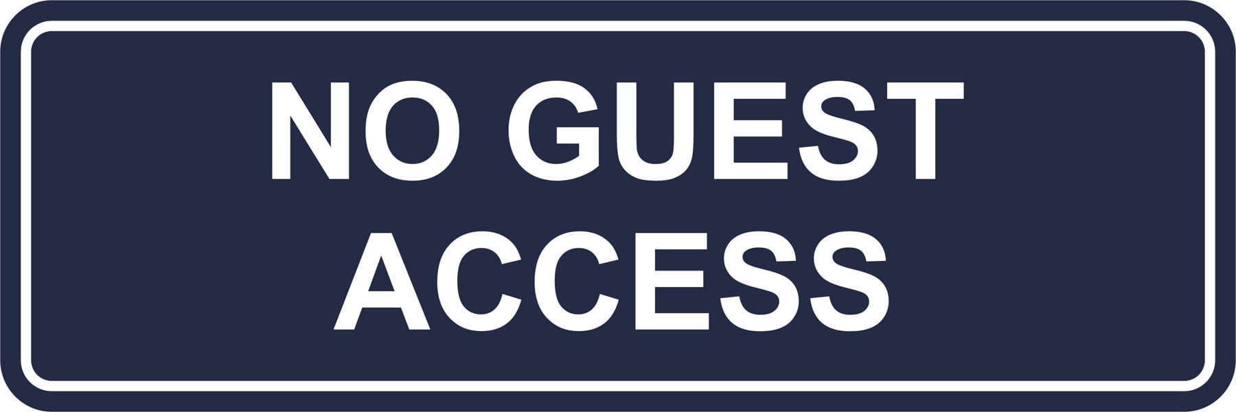 Standard No Guest Access Sign(Navy Blue / White) - Small - Walmart ...
