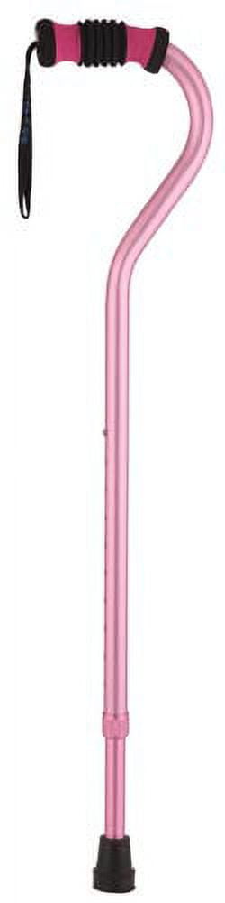 Standard Offset Walking Cane Adjustable Aluminum Pink - Walmart.com