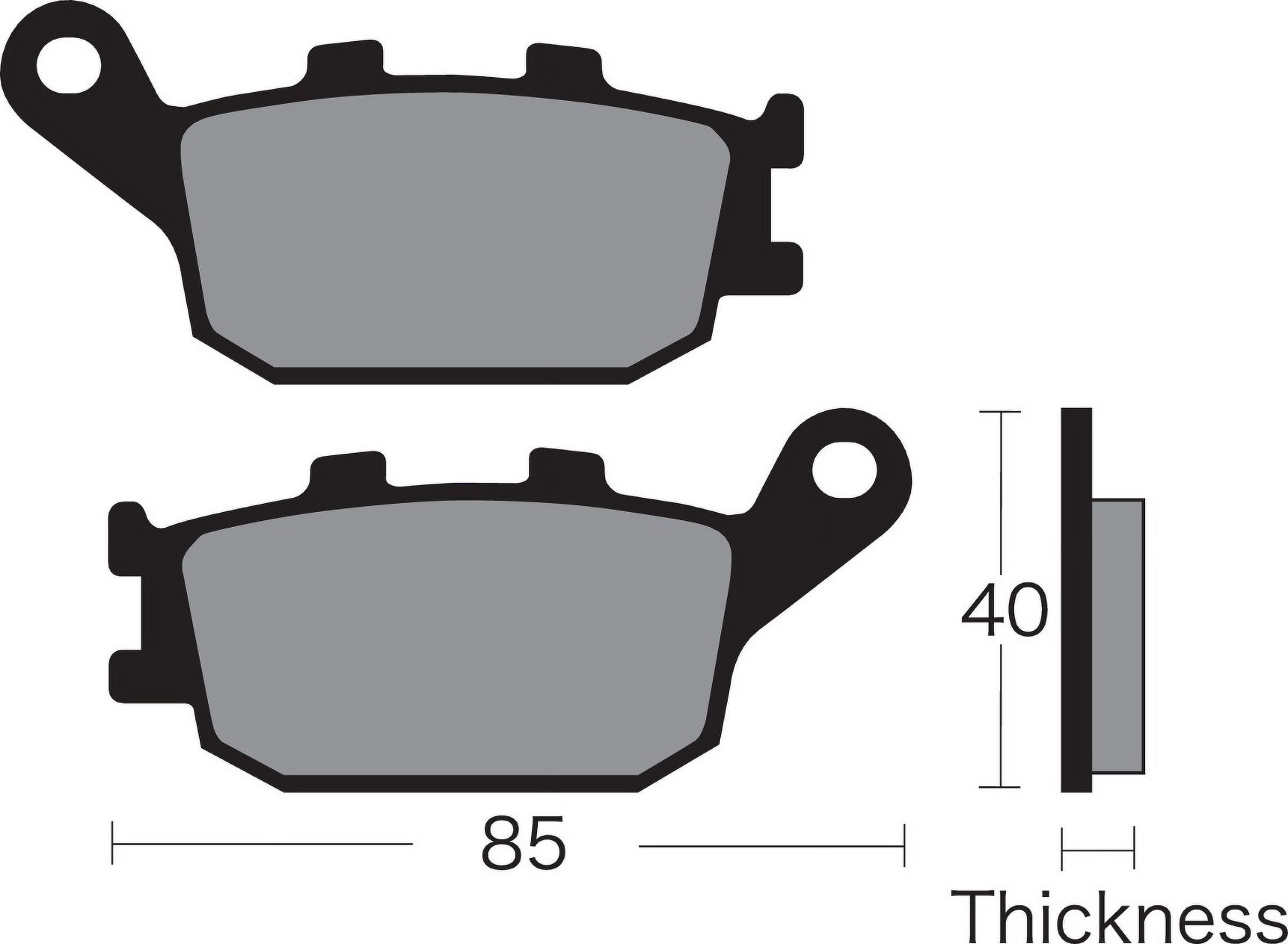 Standard Organic/Carbon Fiber Brake Pads - Walmart.com