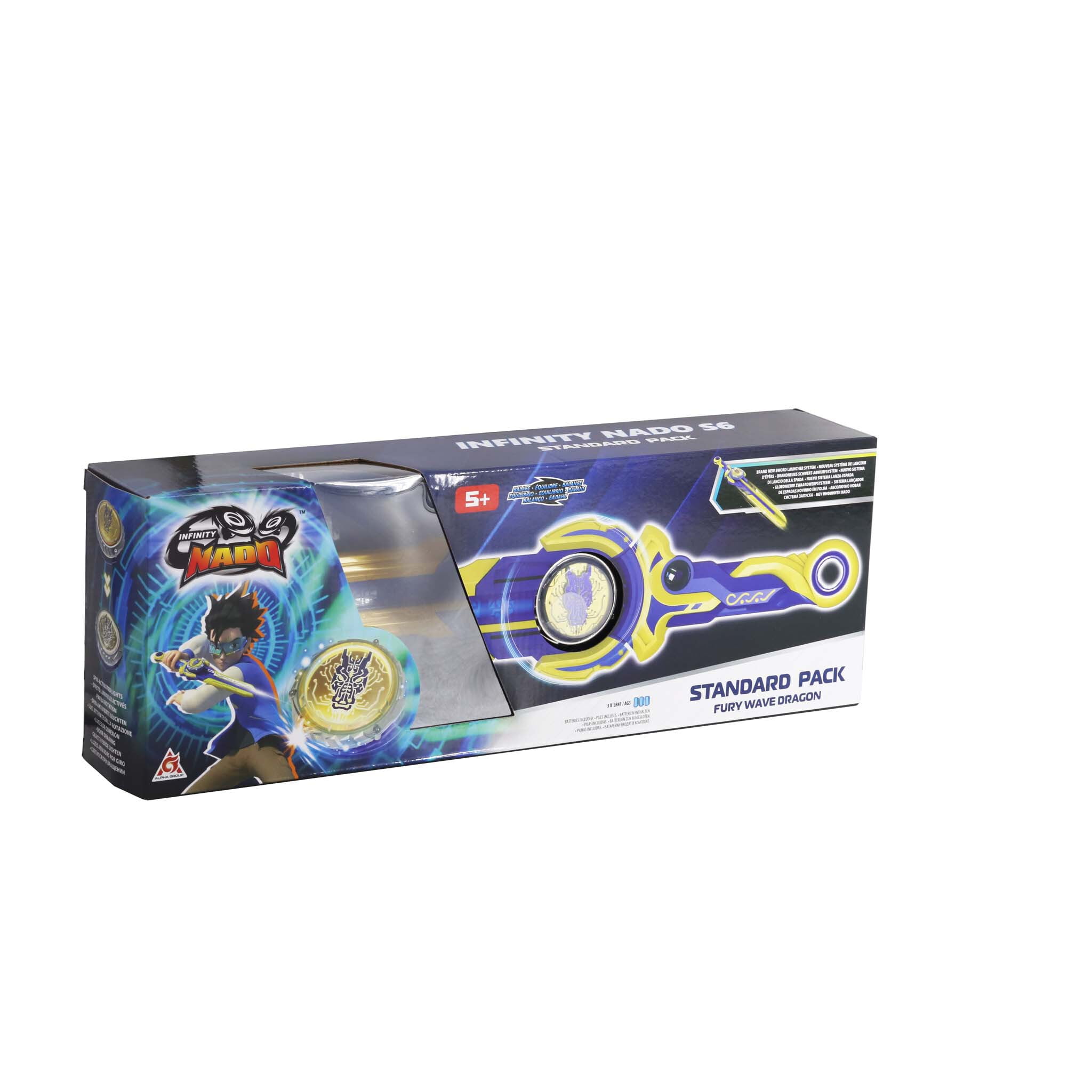 Infinity Nado Fury Wave Dragon Spinning Battle Top with Sword Launcher ...