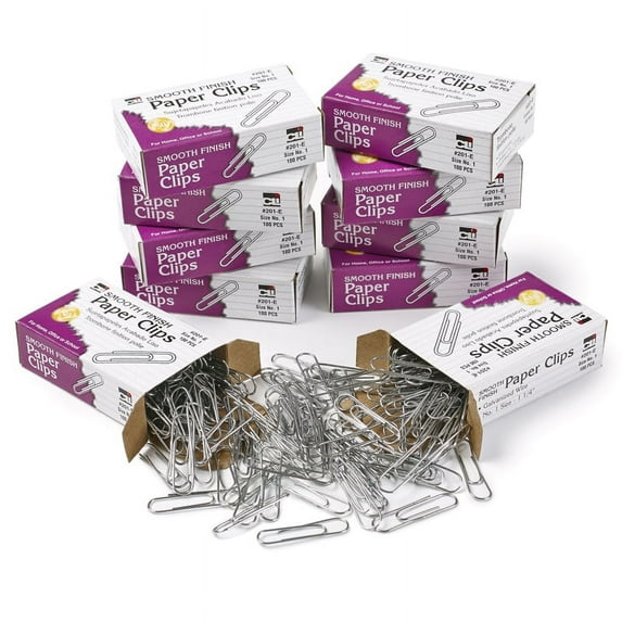 Standard Paper Clips, 100 Per Box, 10 Boxes | Bundle of 10 Sets ...