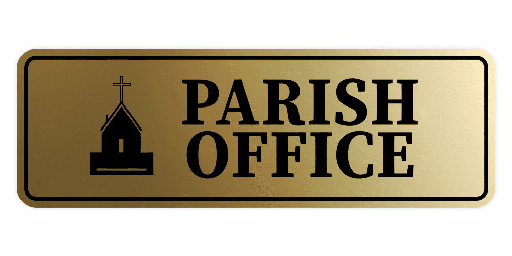 Standard Parish Office Sign (Black Gold) - Large - Walmart.com