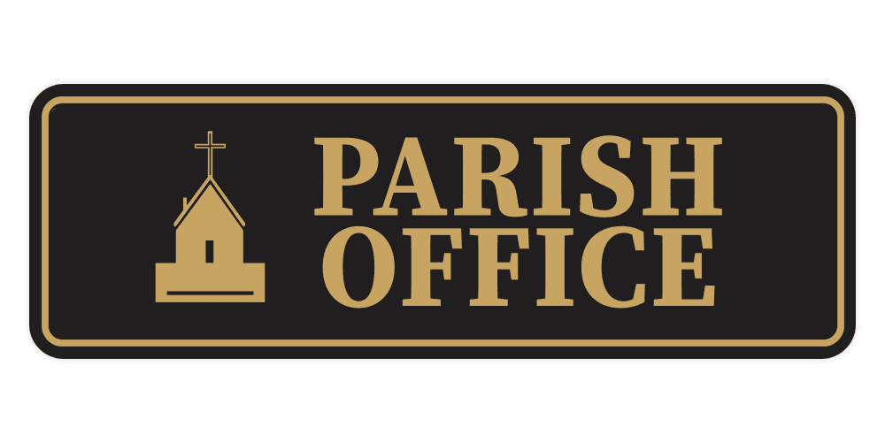 Standard Parish Office Sign (Brushed Gold) - Large - Walmart.com