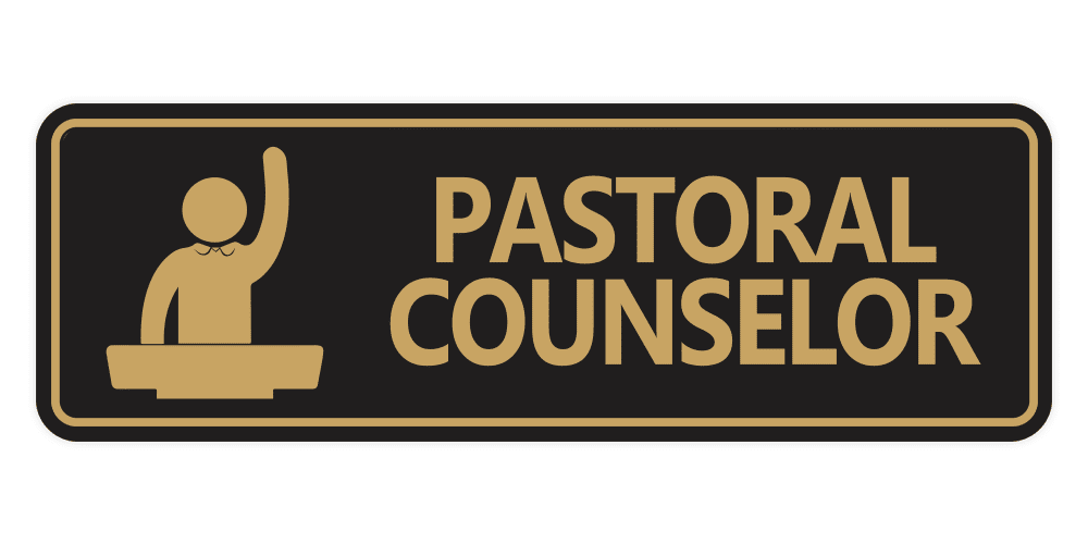 Standard Pastoral Counselor Sign (Black /Gold) - Small - Walmart ...
