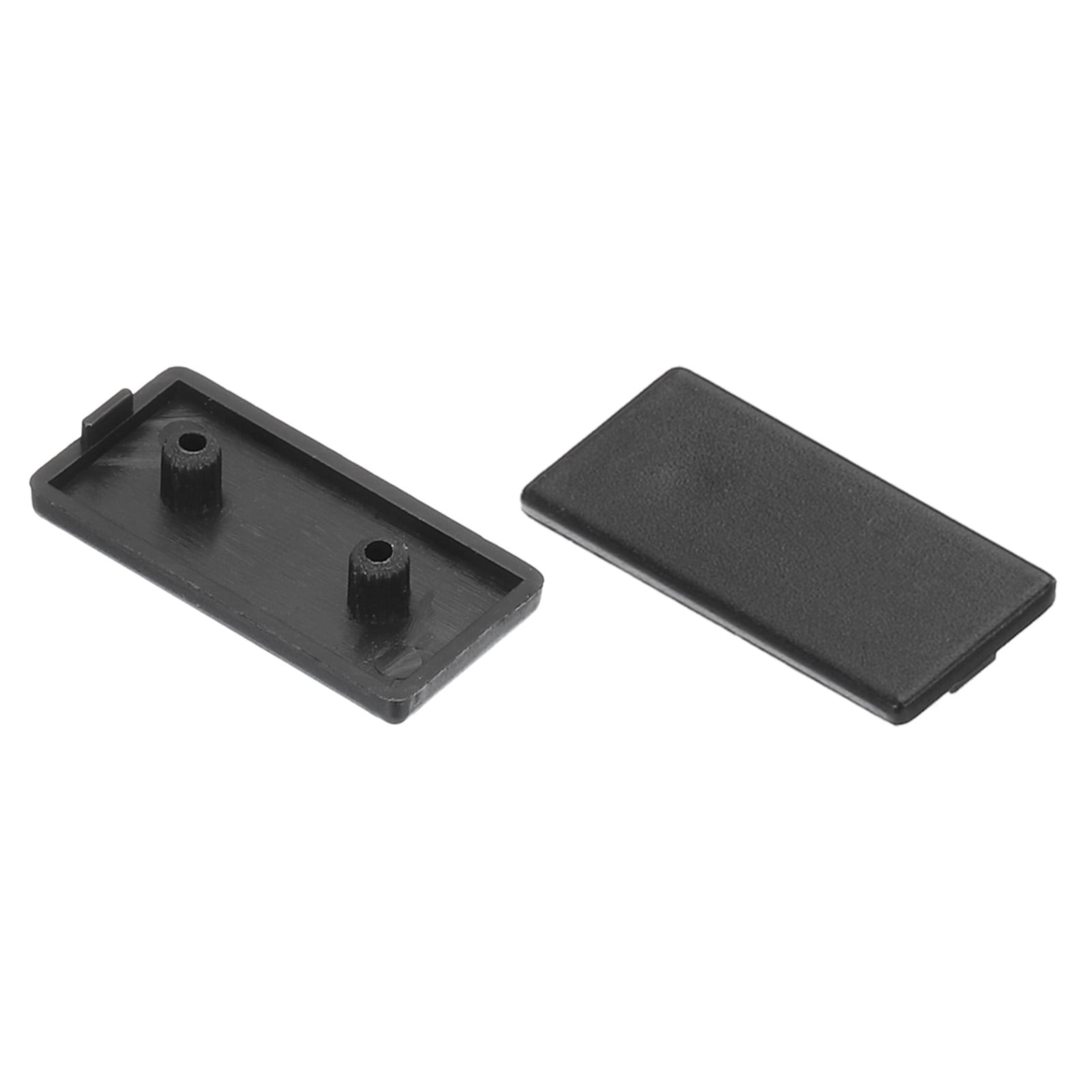 Standard Plastic Rectangle Aluminum Extrusion End Cap Black 40x20mm ...