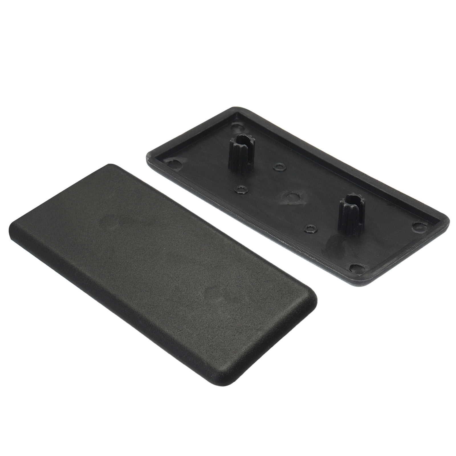 Standard Plastic Rectangle Aluminum Extrusion End Cap Black 80x40mm ...