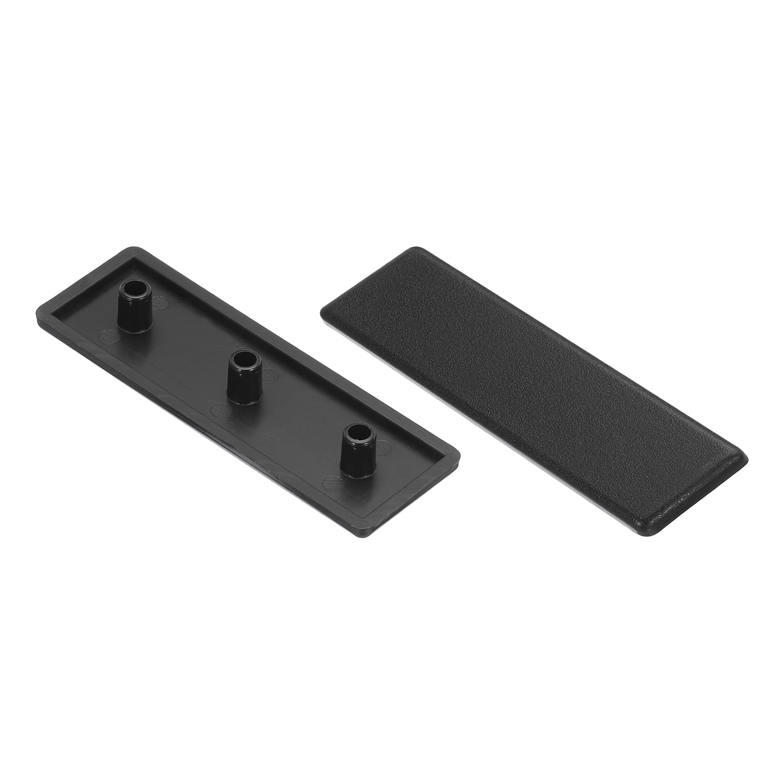 Standard Plastic Rectangle Aluminum Extrusion End Cap Black 90x30mm ...
