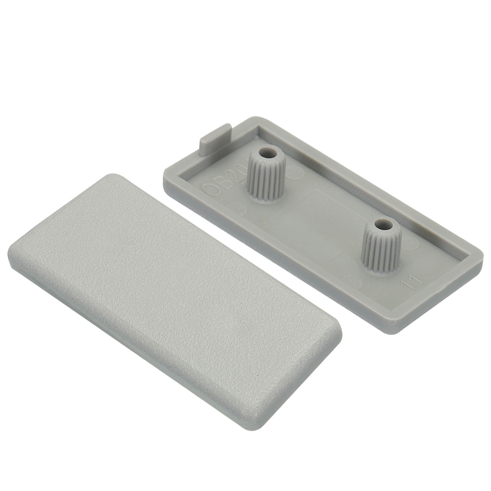 Standard Plastic Rectangle Aluminum Extrusion End Cap Grey 40x20mm ...