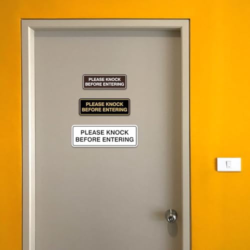Standard Please Knock Before Entering Sign - Dark - Large 5 Pack ...