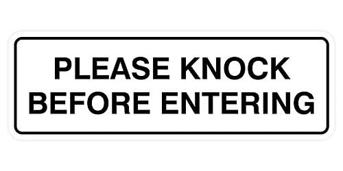 Standard Please Knock Before Entering Sign - White - Medium 10 Pack ...