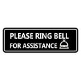 Standard Please Ring Bell for Assistance (Bell) Sign (Black) - Large ...