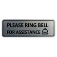 Standard Please Ring Bell for Assistance (Bell) Sign (Brushed Silver ...