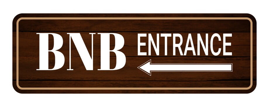 Standard Plus BNB Entrance (Left Arrow) Door or Wall Sign BnB Hosting ...
