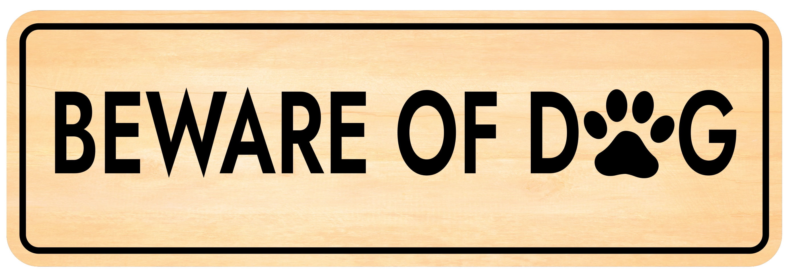 Standard Plus Beware of Dog Wall or Door Sign | Home Decor - Large ...