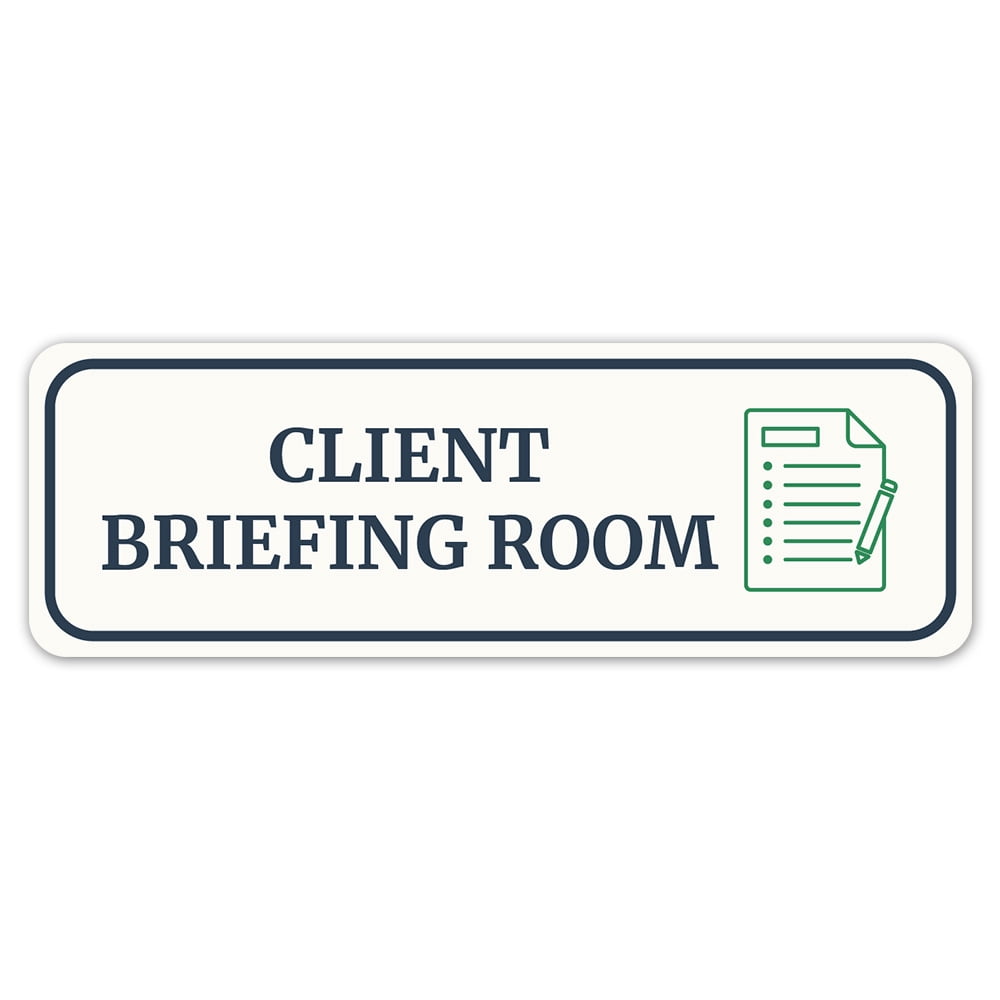 Standard Plus Client Briefing Room Wall or Door Sign | Office Room ...