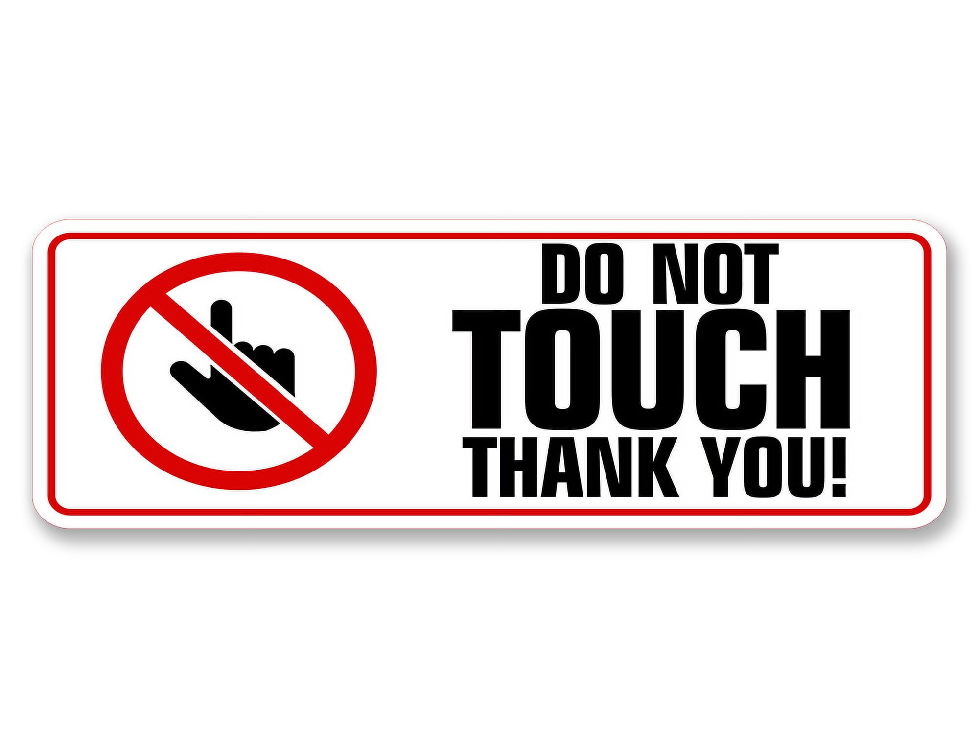 Standard Plus Do Not Touch Thank You Wall or Door Sign | Office Public ...