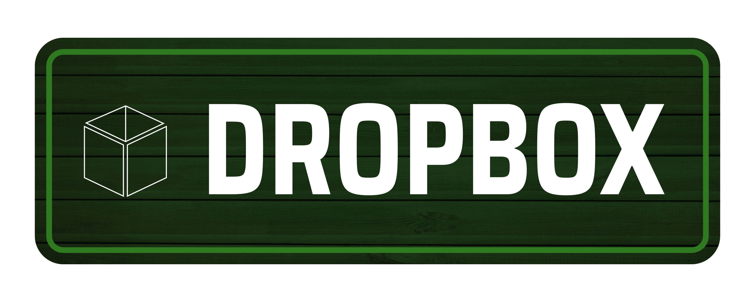 Standard Plus Dropbox Door or Wall Sign | Office & Home Signage -Small ...