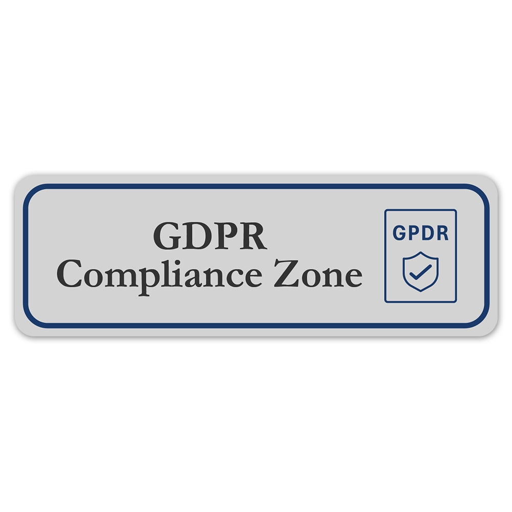 Standard Plus GDPR Compliance Zone Wall or Door Sign | Office Room ...