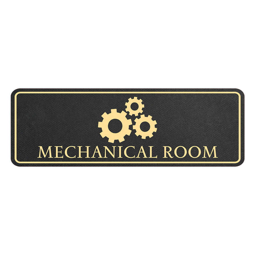 Standard Plus Mechanical Room Wall or Door Sign | Workplace Safety ...