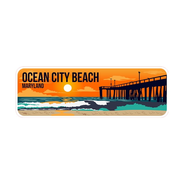 Standard Plus Ocean City Beach, Maryland Wall or Door Sign | Famous US ...