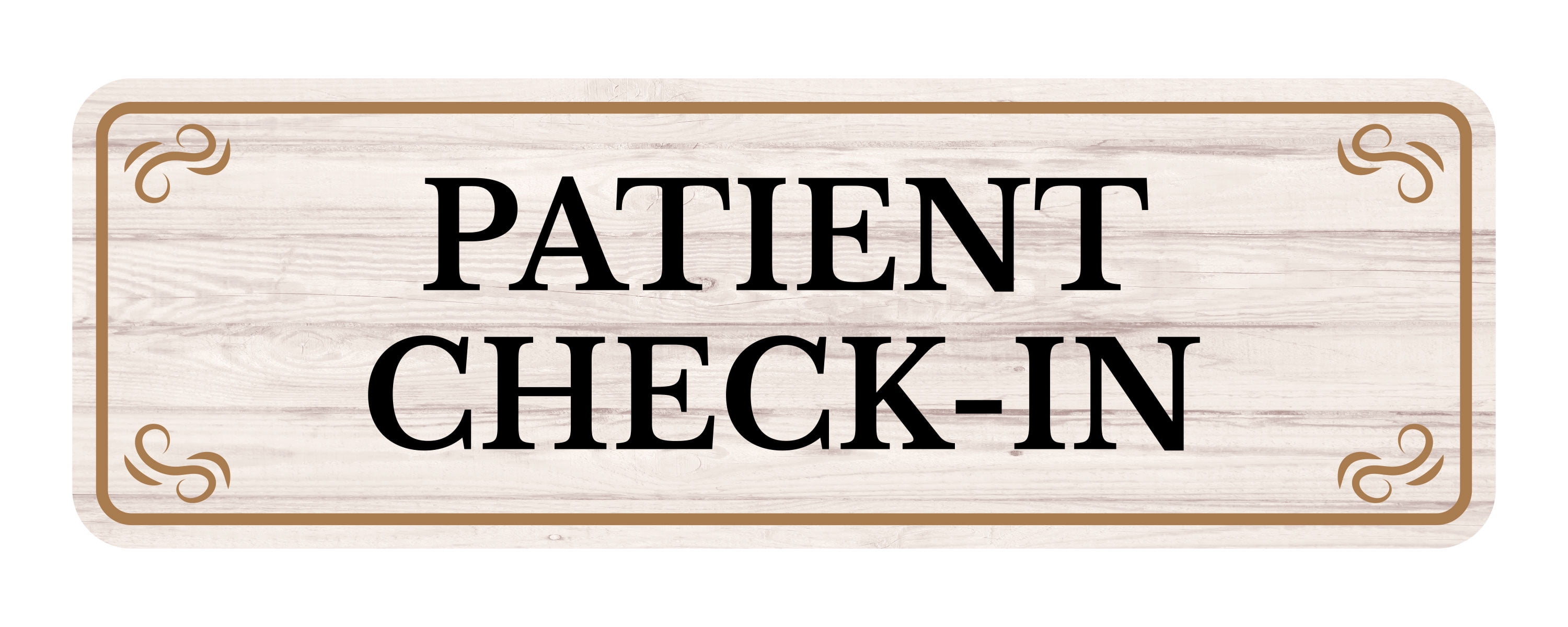 Standard Plus Patient Check-In Door or Wall Sign | Office Signage ...