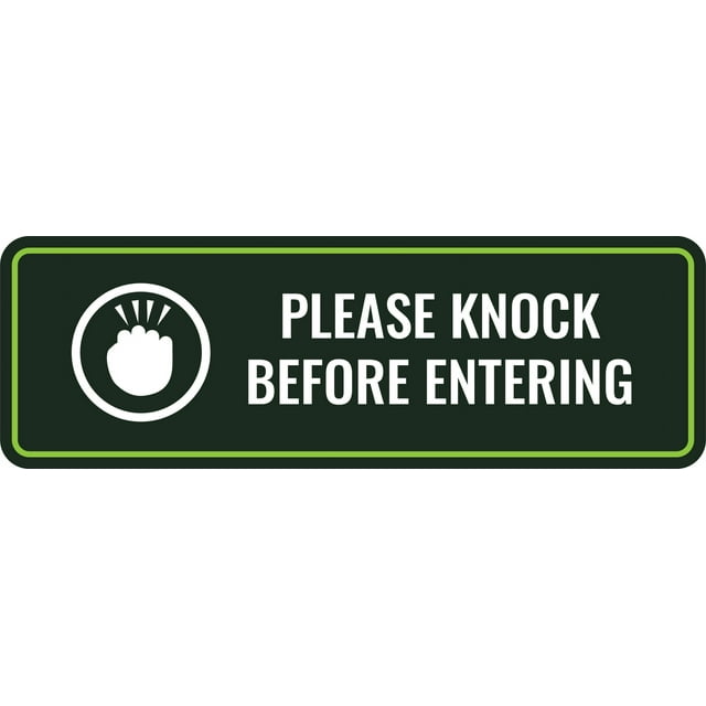 Standard Plus Please Knock Before Entering Door or Wall Sign | Business ...